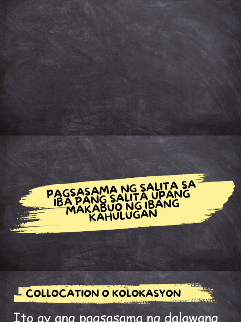 Pagsasama NG Salita Sa Iba Pang Salita Upang Makabuo NG Ibang Kahulugan ...