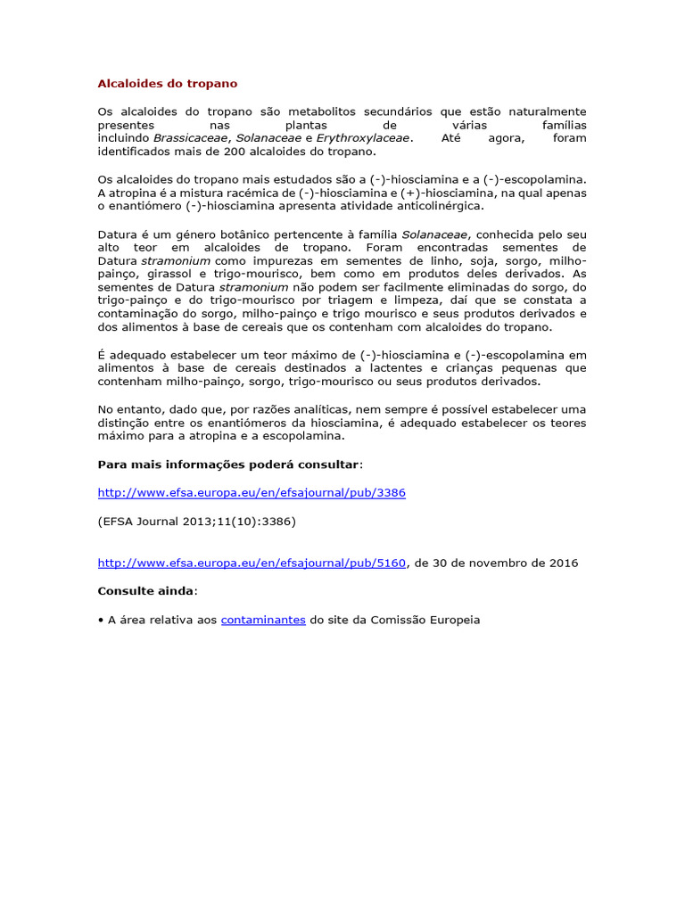 Alcaloides Do Tropano | PDF