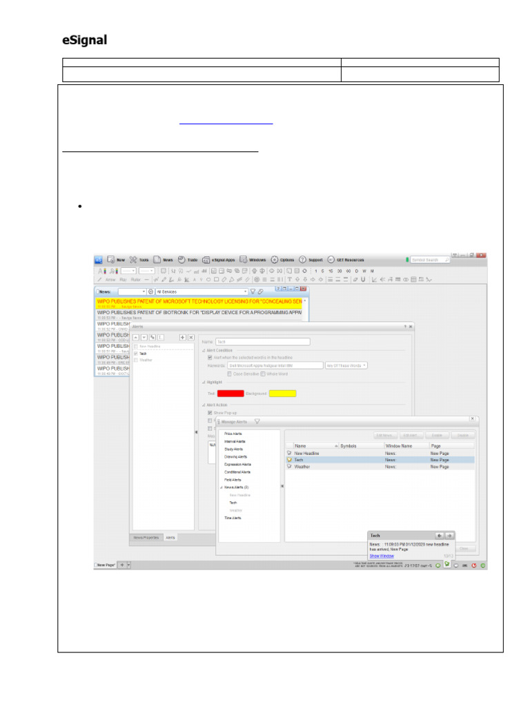 Esignal 12 - 13 Release Notes | PDF | Icon (Computing) | Keyboard Shortcut