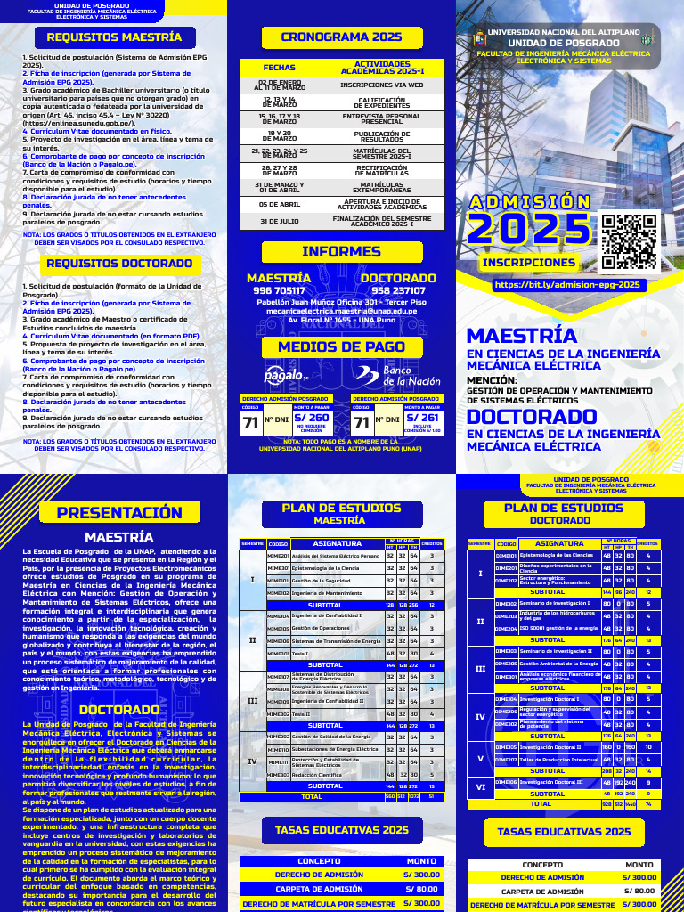 Tríptico 2025 | PDF | Ingenieria Eléctrica | Doctorado