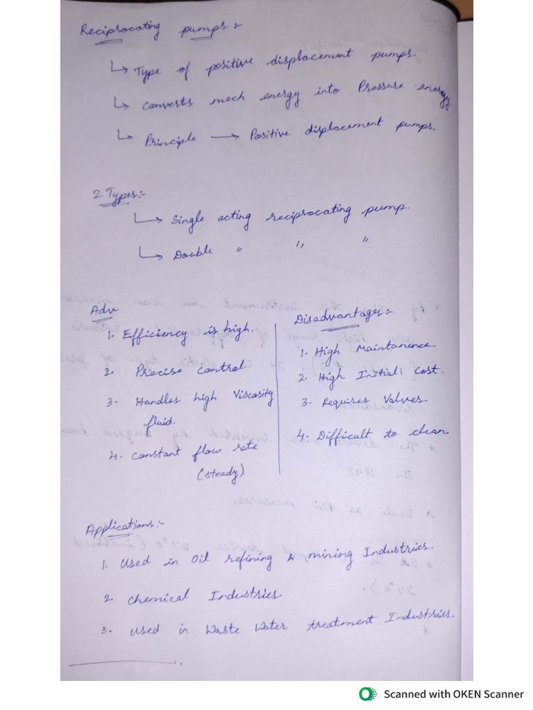 Reciprocating Pump | PDF
