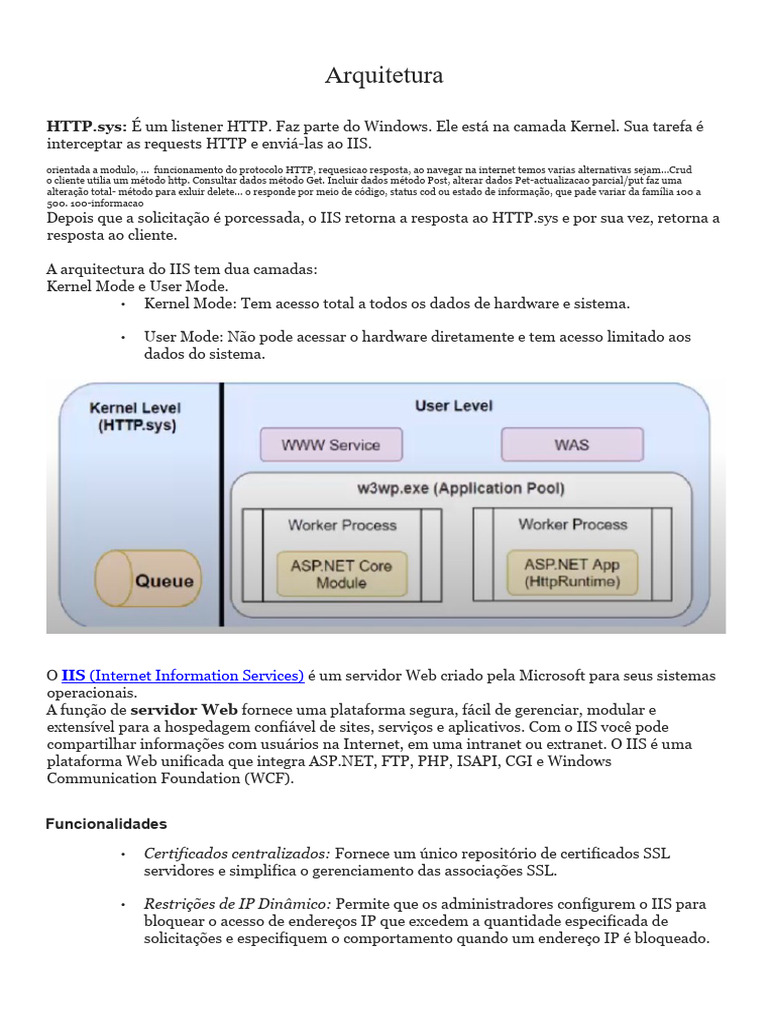 Funcionamento do IIS e HTTP.sys | PDF | Serviços de informação da ...