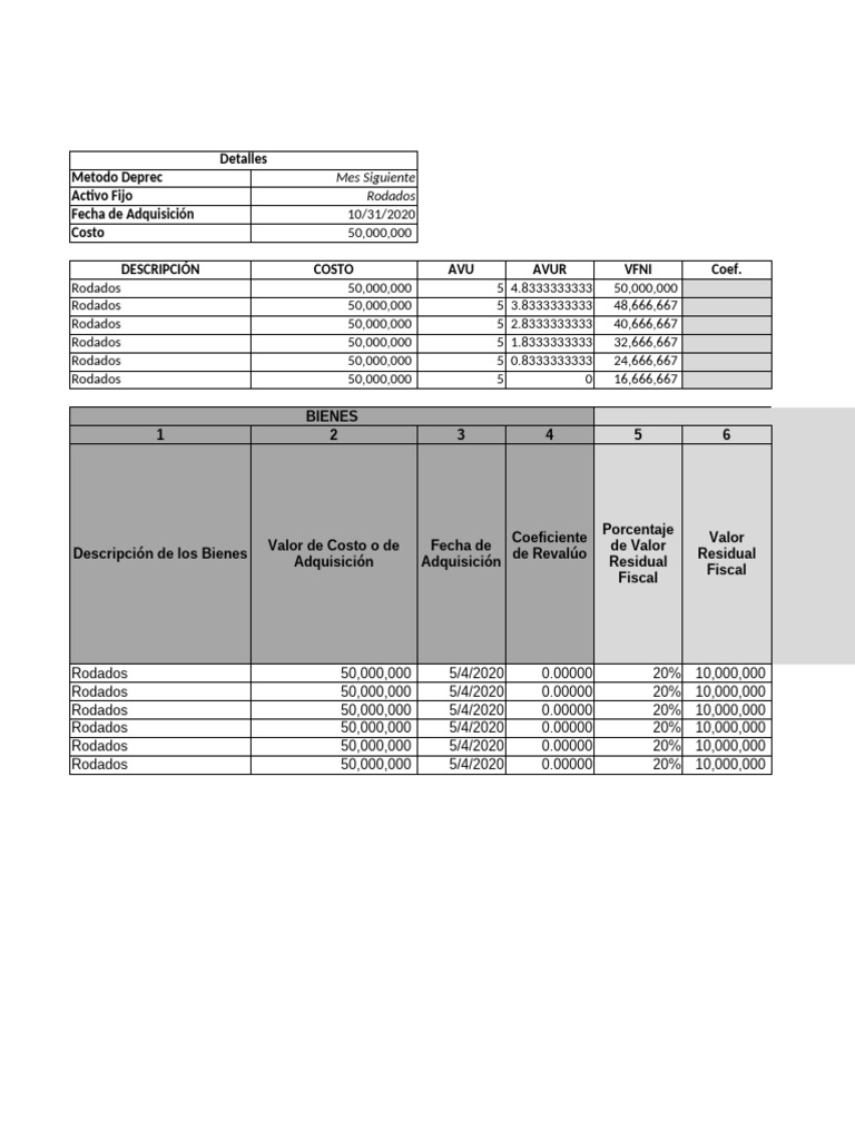 RG 77 Depreciacion Mes Siguiente | PDF | Depreciación | Contabilidad ...