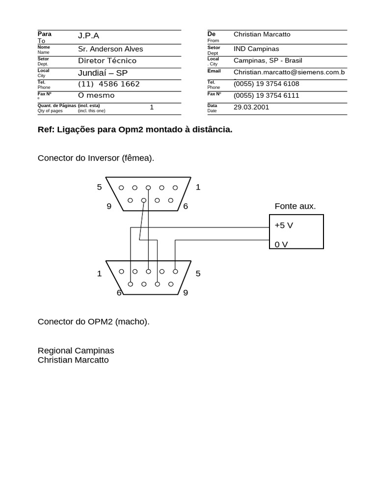Esquema de Ligação OPM2 Acima 5m | PDF