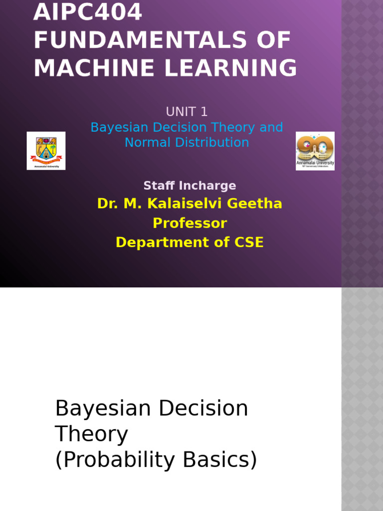 2. Bayes Decision Theory-1 | PDF | Probability Distribution | Random Variable