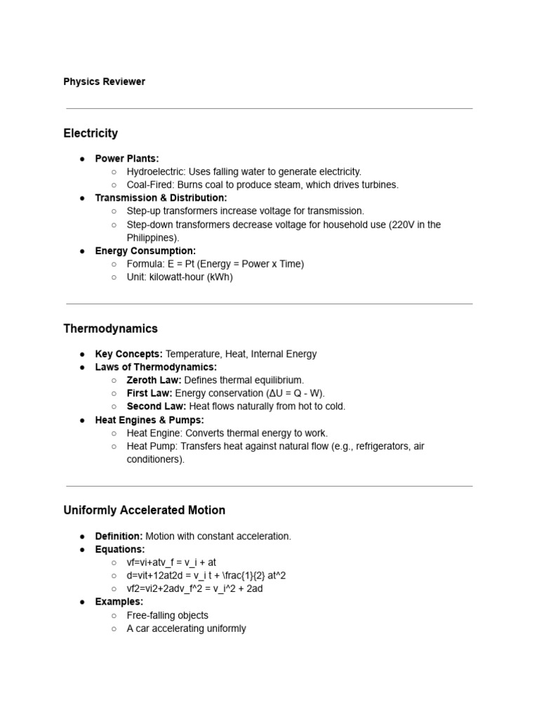 Physics Reviewer | PDF