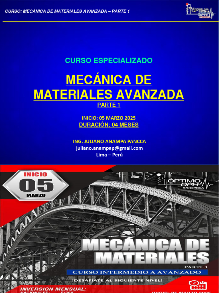 Presentación - Mecánica Estructural - Parte 1 | PDF | Mecánica