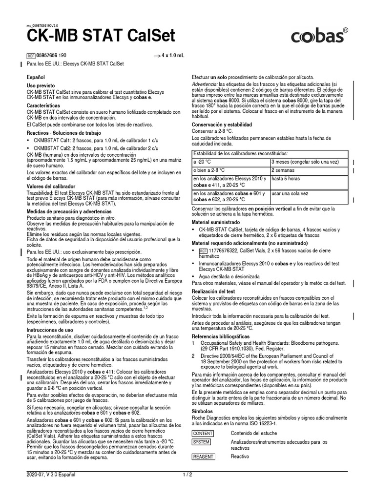CK-MB STAT CalSet.ms_05957656190.V3.es | PDF | Medicina