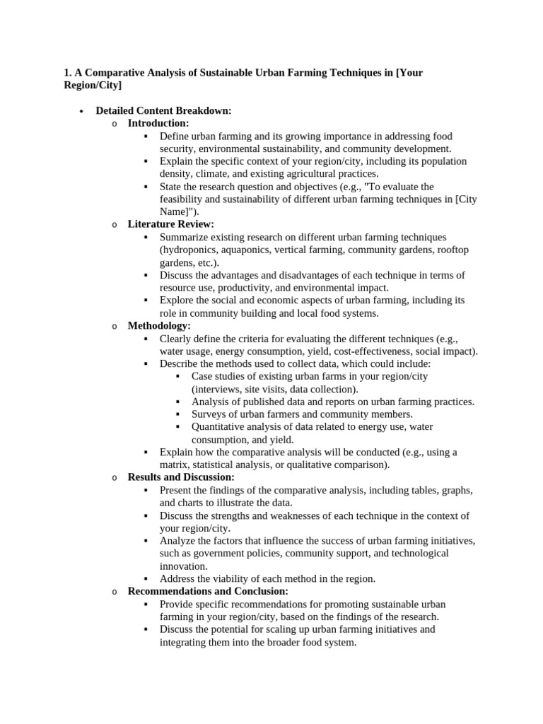 Sustainable Urban Farming Techniques Analysis | PDF | Urban Agriculture ...
