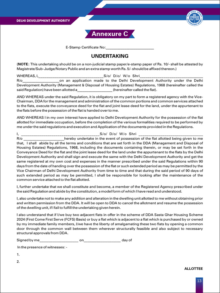 DDA Affidavit Annexure C | PDF | Justice | Crime & Violence