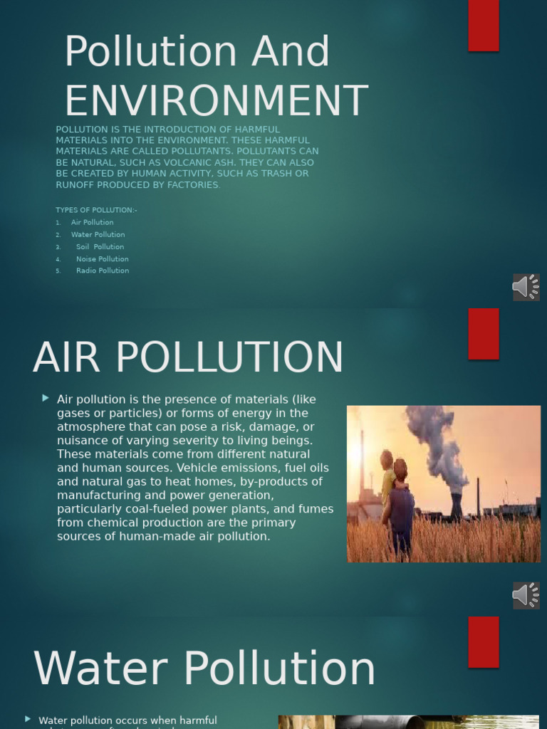 Pollution and Environment | PDF | Pollution | Water Pollution