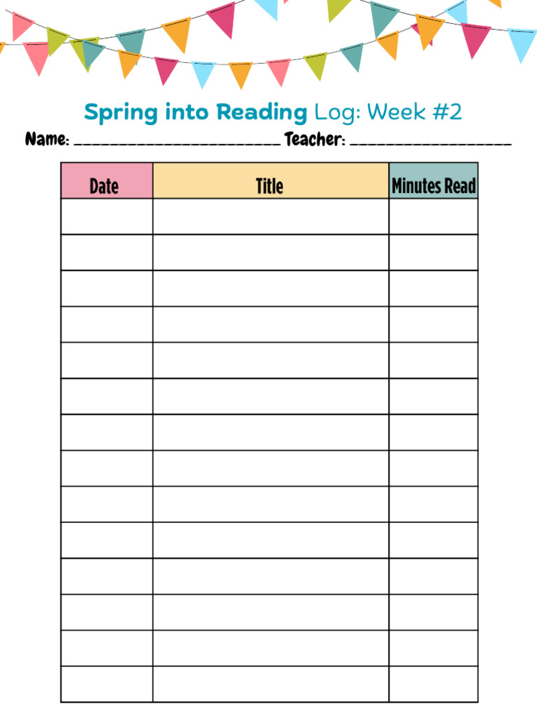 Reading Log | PDF