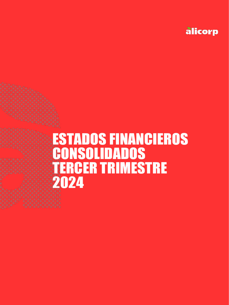 Alicorp. Tercer Trimestre 2024 | PDF | Estado de resultados | Compartir (Finanzas)
