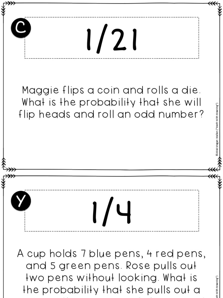 Compound Probability Scavenger Hunt | PDF