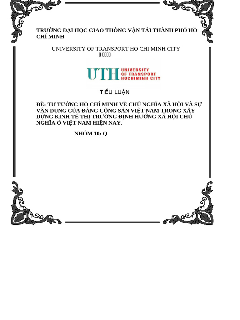 TIỂU LUẬN TT HCM | PDF