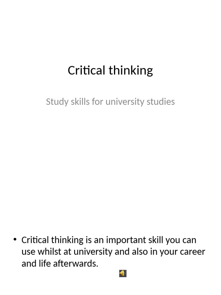 Mastering Critical Thinking Skills | PDF