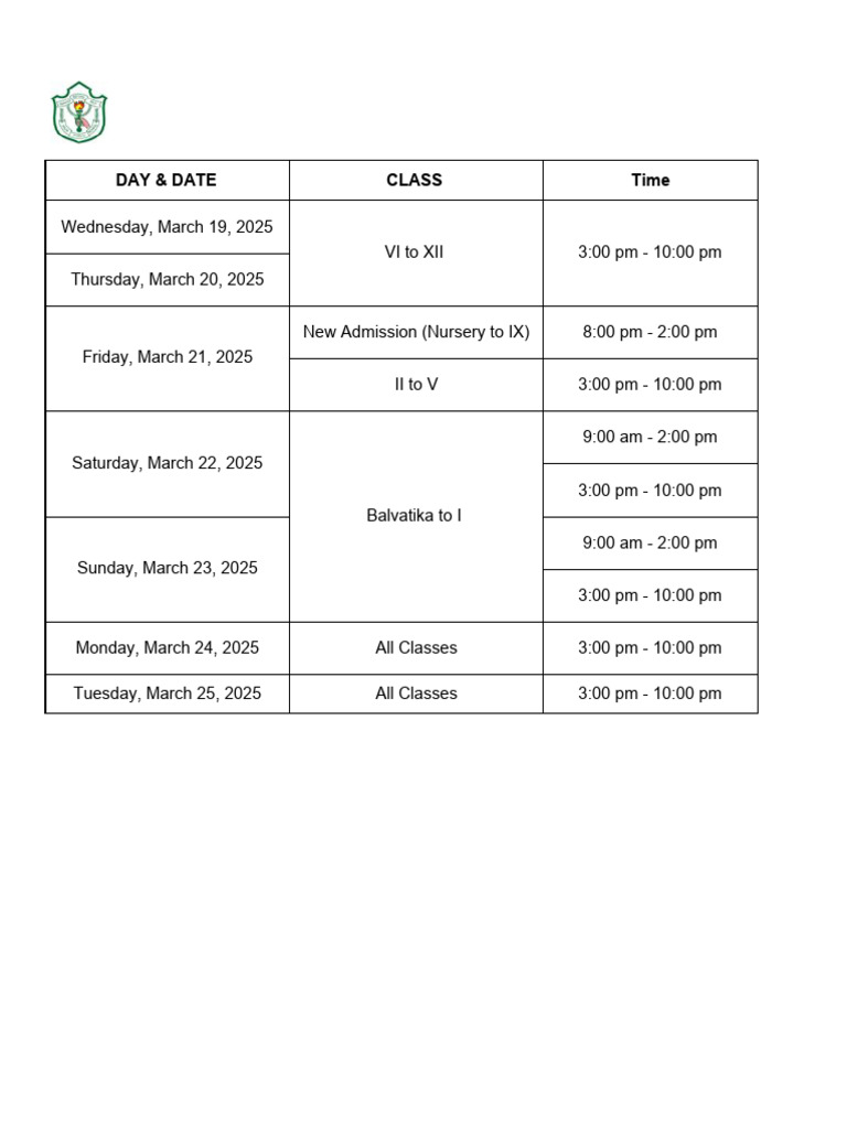 DPS Faridabad Summer Uniform Schedule 2025 | PDF