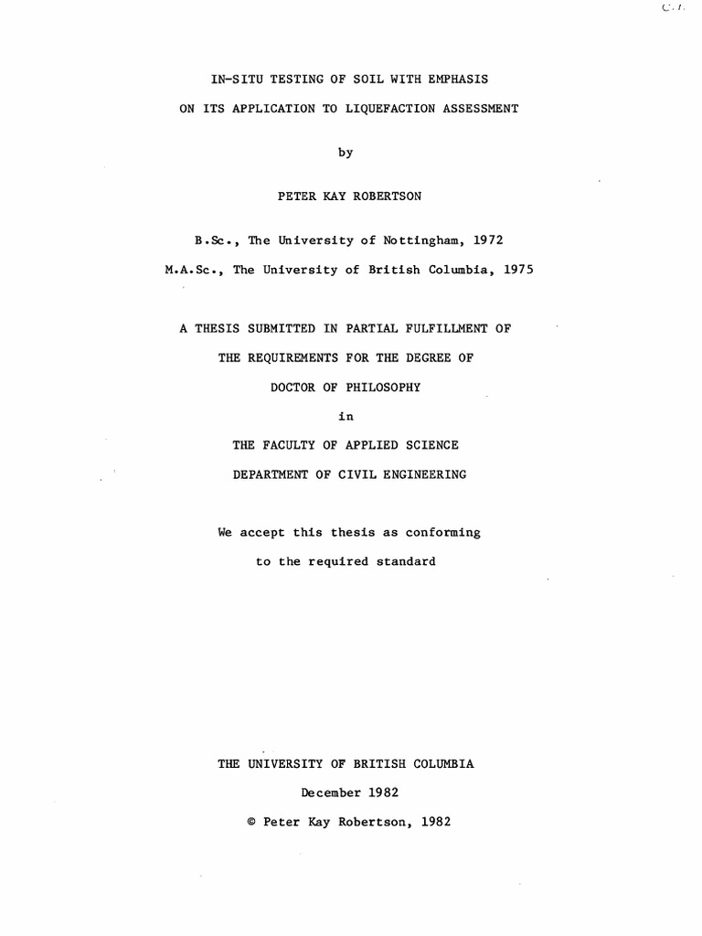 Robertson (1982) - In-situ Testing of Soil With Emphasis on Its ...