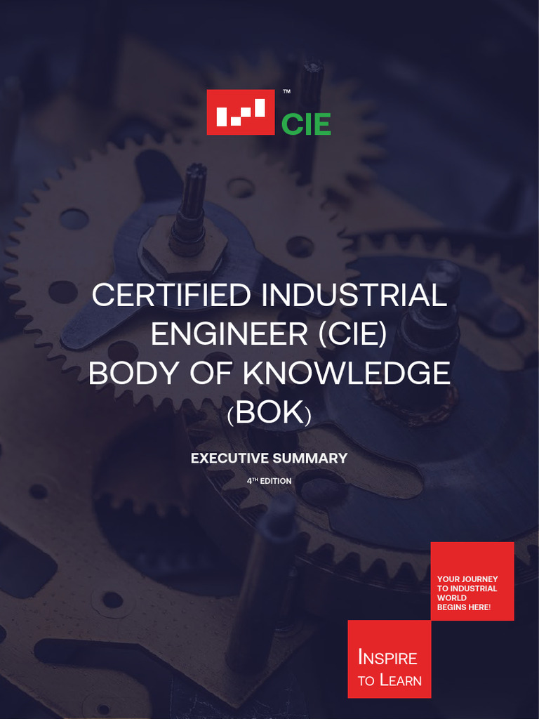 CIE BoK-1 | PDF | Industrial Engineering | Supply Chain