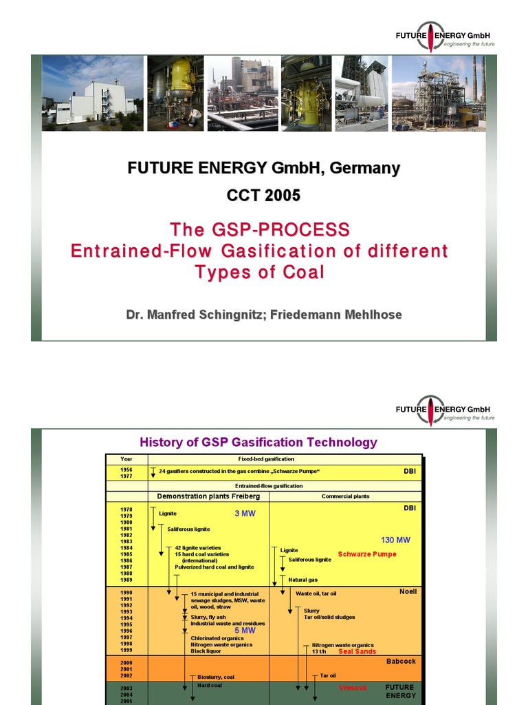Entrained Flow Gasifier | PDF | Gasification | Coal