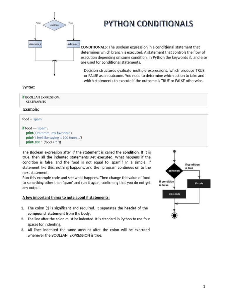 Understanding Python Conditionals | PDF | Boolean Data Type | Mathematical Logic