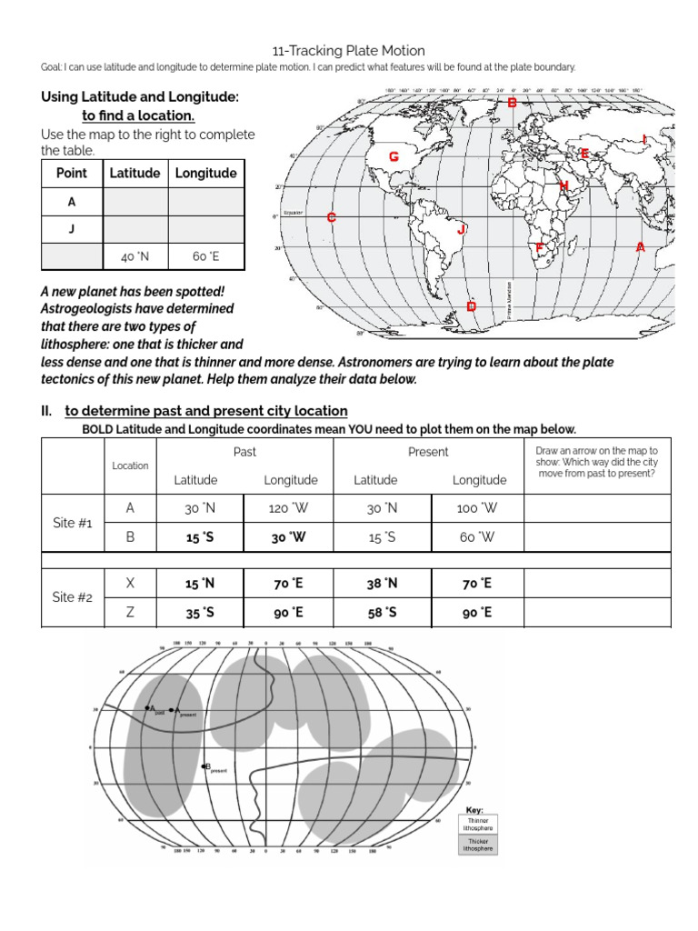 Tracking Plane Motion-School | PDF | Plate Tectonics | Longitude