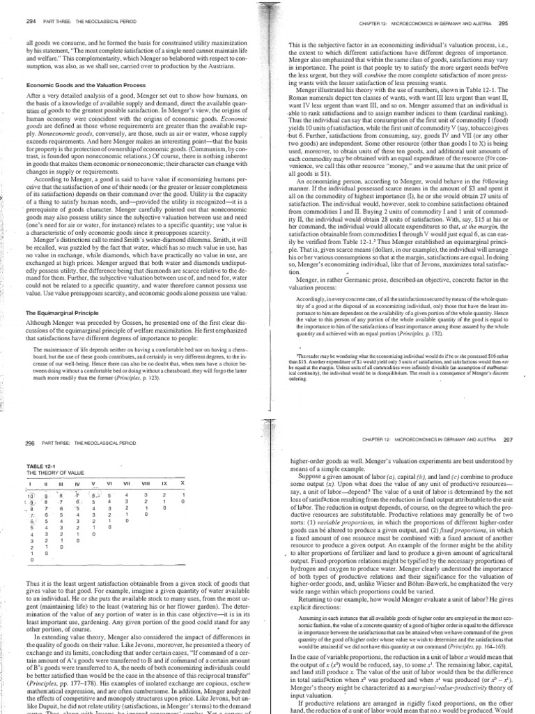 Menger-Jevons and Graphical Analysis | PDF | Value (Economics) | Utility