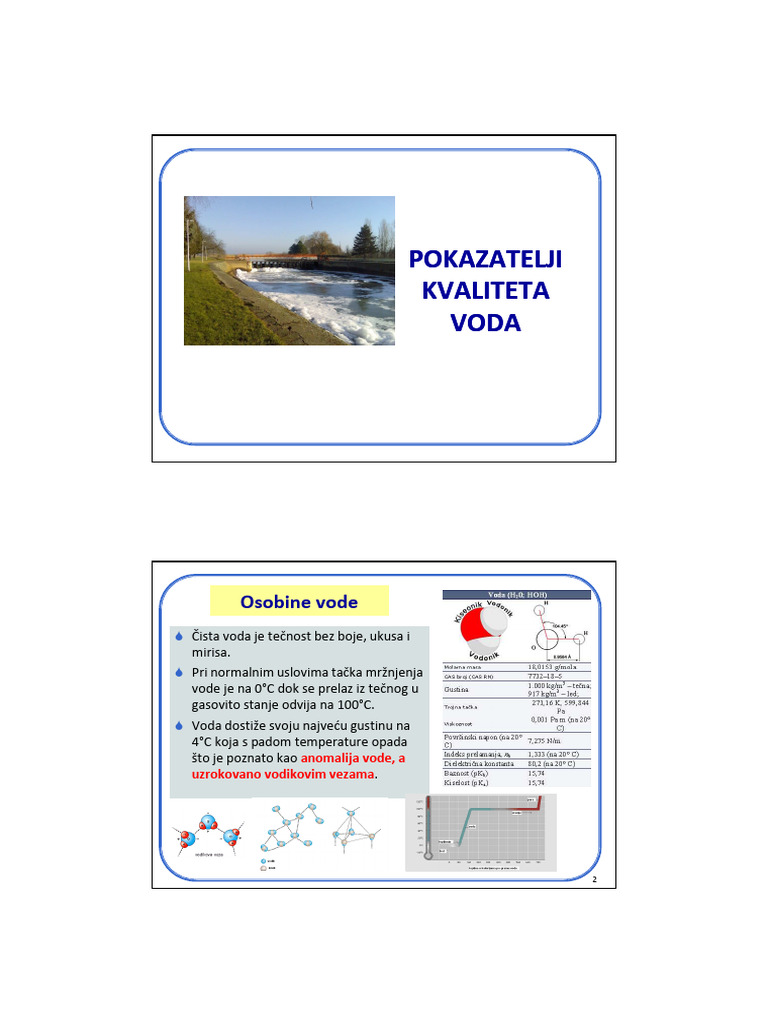 02_Pokazatelji kvaliteta voda | PDF