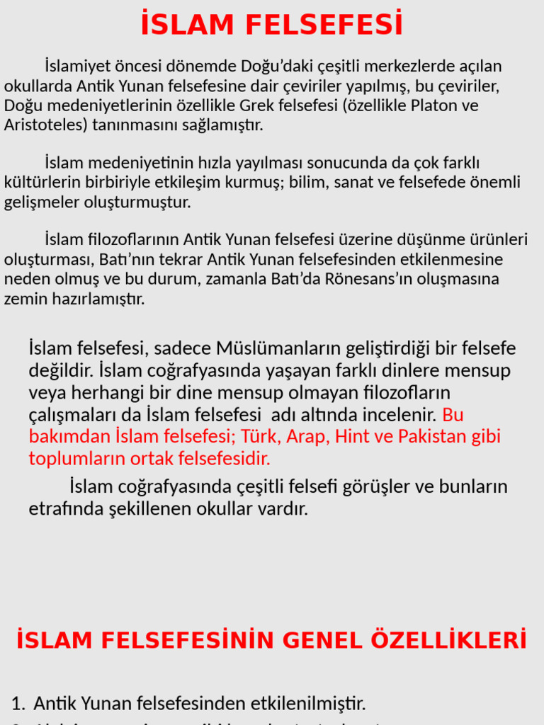 Felsefe11.2. İslam Felsefesİ | PDF