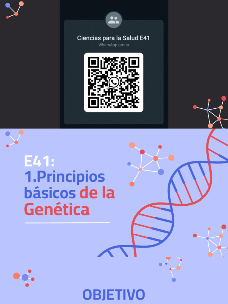 E41 Clase 1 - Genética | PDF | Adn | Replicación De Adn