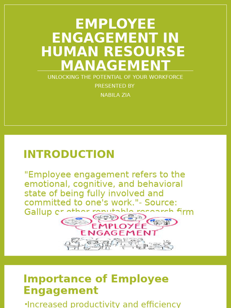 Employee Engagement in Human Resourse Management | PDF