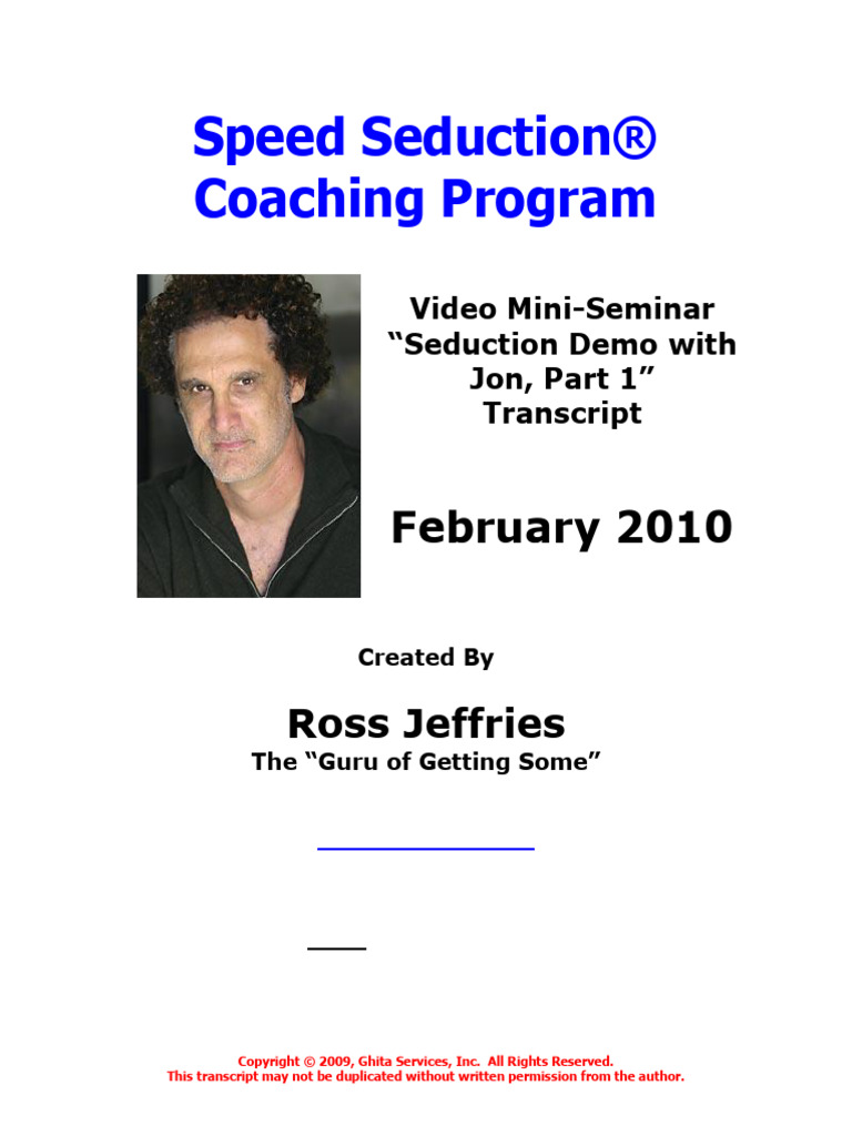 01 - Seduction Demos With Jon Part 1 | PDF | Feeling