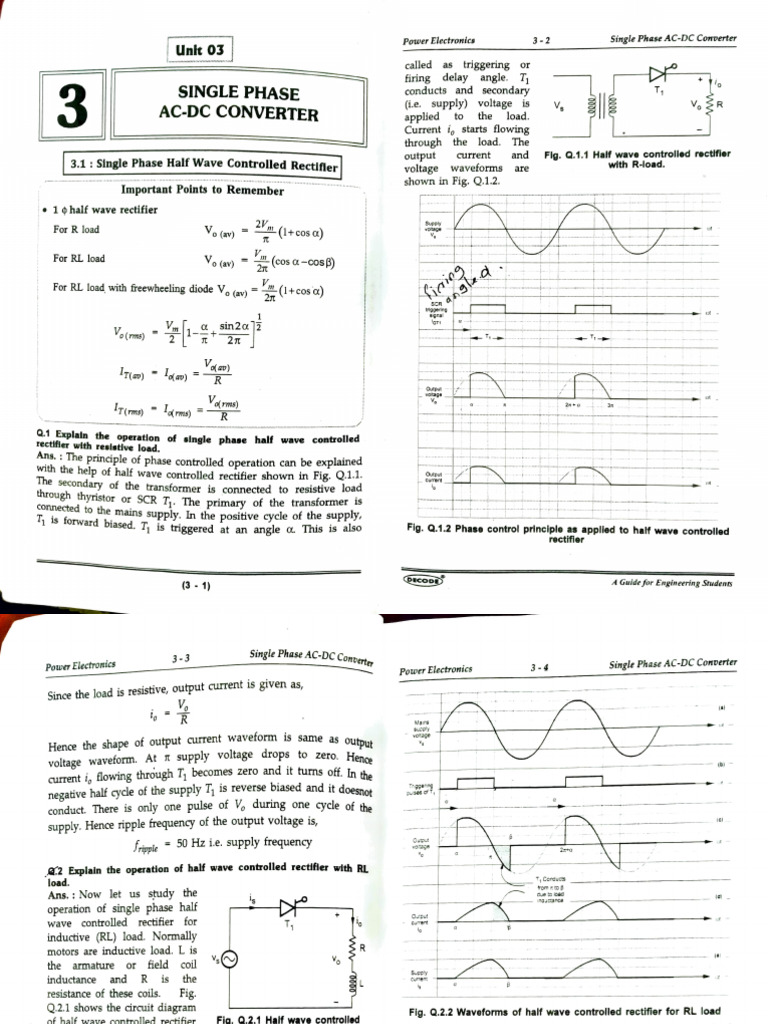 PE UNIT 3 | PDF | Rectifier | Power Electronics