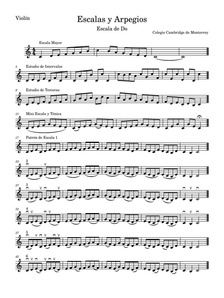 Escalas y Arpegios Do-Violín | PDF
