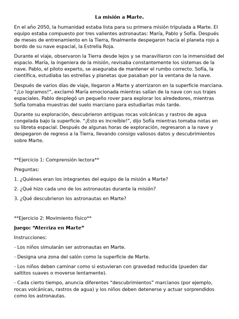 Primera misión tripulada a Marte | PDF | Marte | Exploración espacial