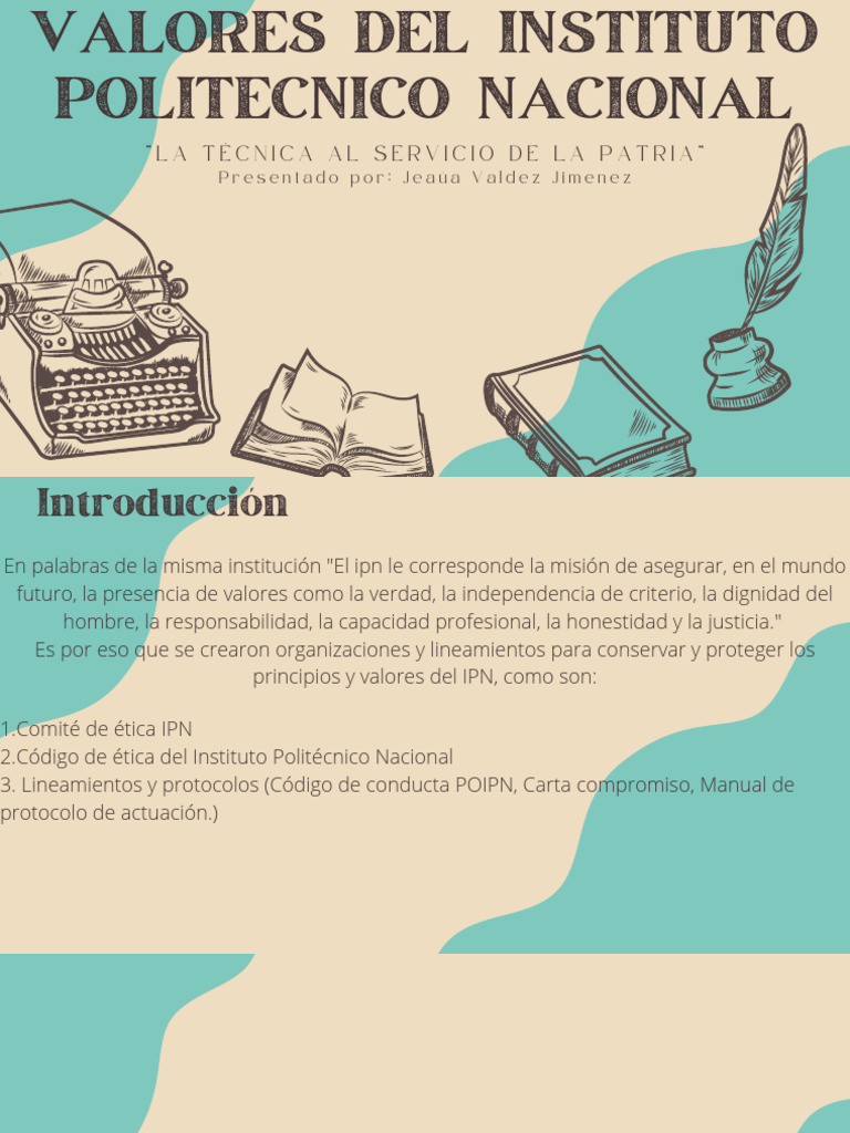 Valores del Instituto Politécnico Nacional | PDF | Justicia | Crimen y ...
