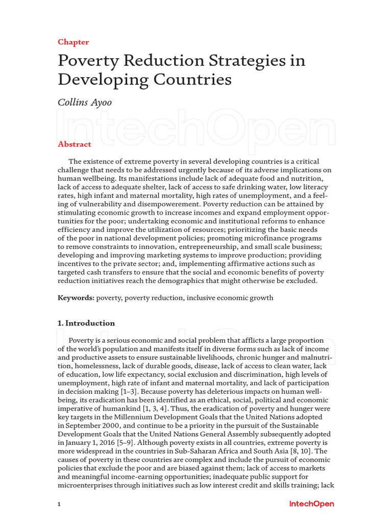 Poverty Reduction in Developing Nations | PDF | Poverty | Poverty ...