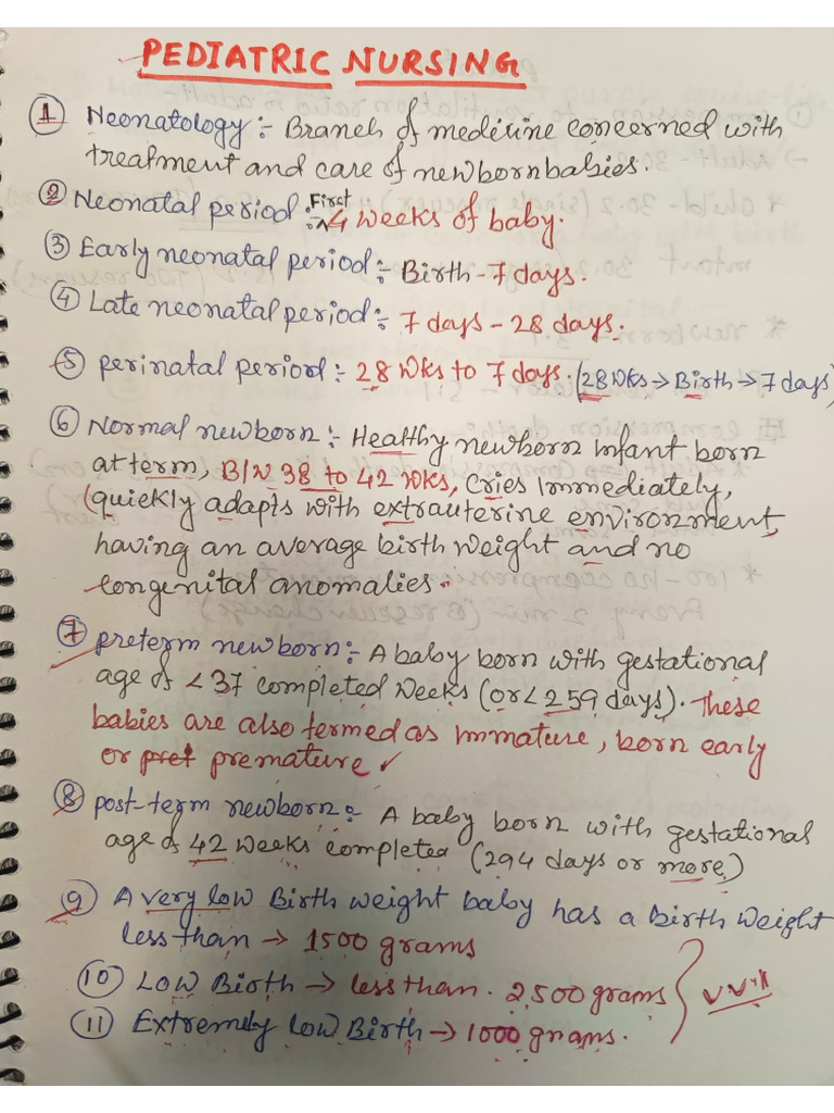 Pediatric Nursing Interview Previous Question and Answers | PDF