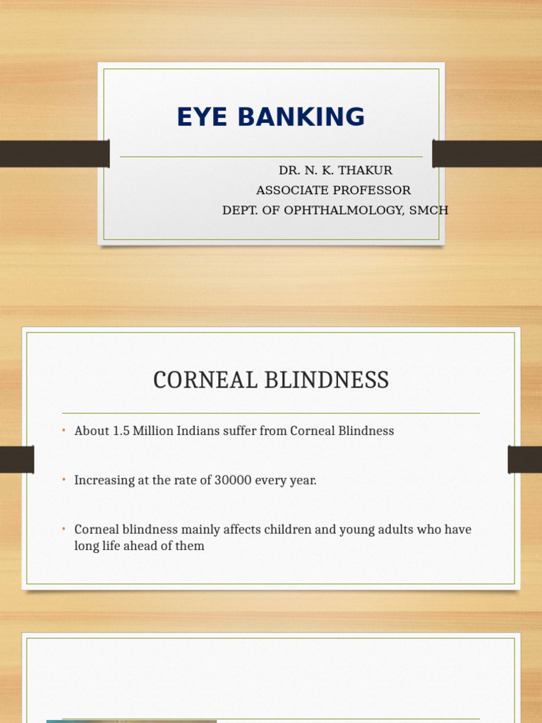 Eye Bank Presentation Cme 2024 | PDF | Cornea | Ophthalmology