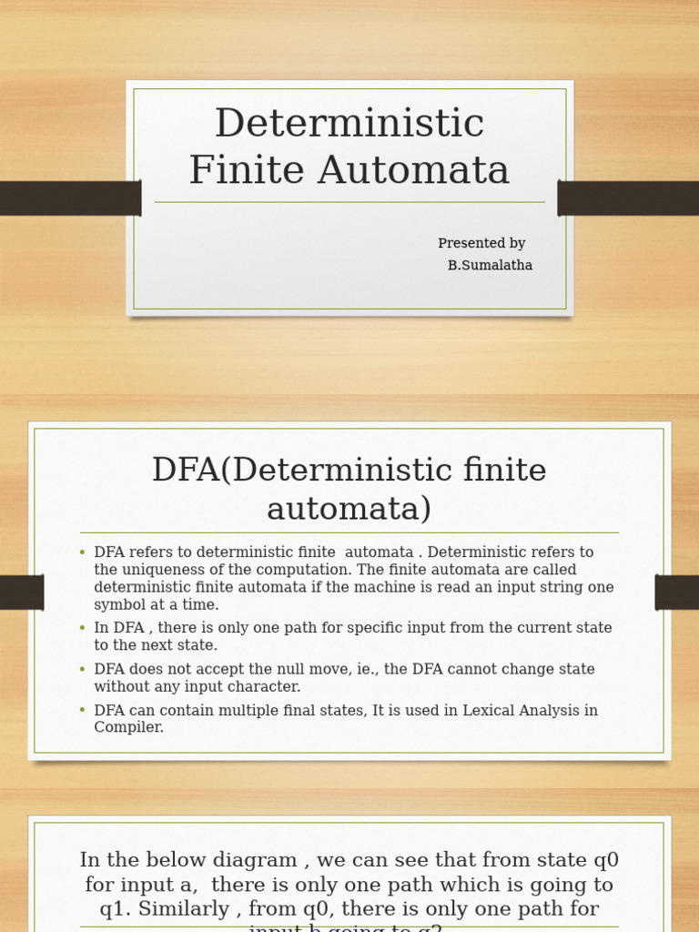 Understanding Deterministic Finite Automata | PDF