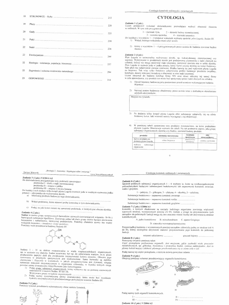 Witowski D - Biologia 2. Zbiór Zadań Otwartych | PDF