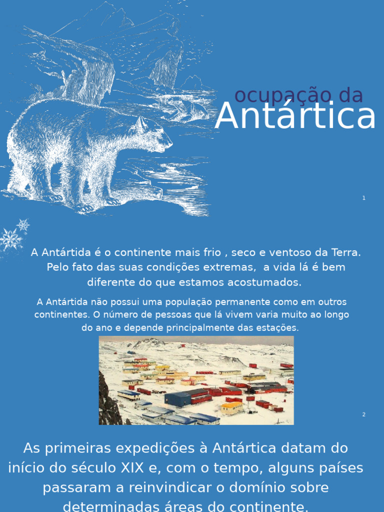 A Ocupação Da Antártica | PDF | Antártica