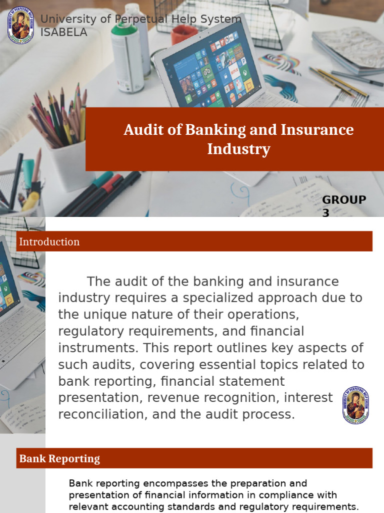 Audit of Banking and Insurance Industry GROUP 3 | PDF | Banks | Audit