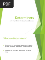 Class 9 Determiners Worksheet | PDF