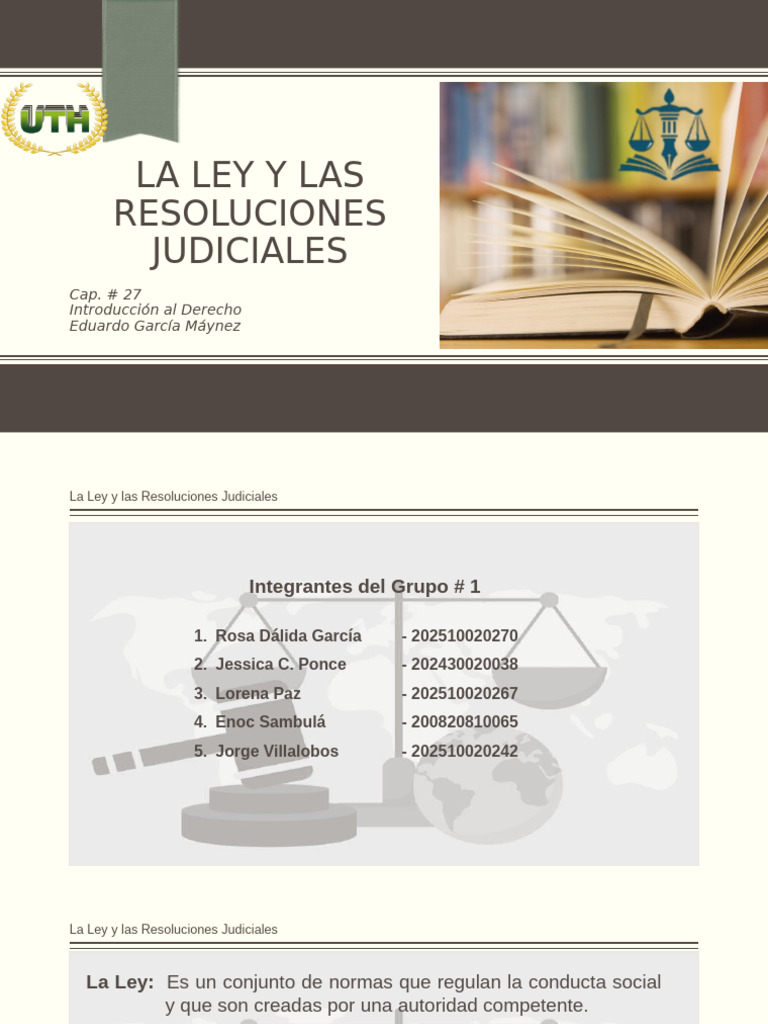 La Ley y Las Resoluciones Judiciales | PDF | Judicaturas | Estatuto
