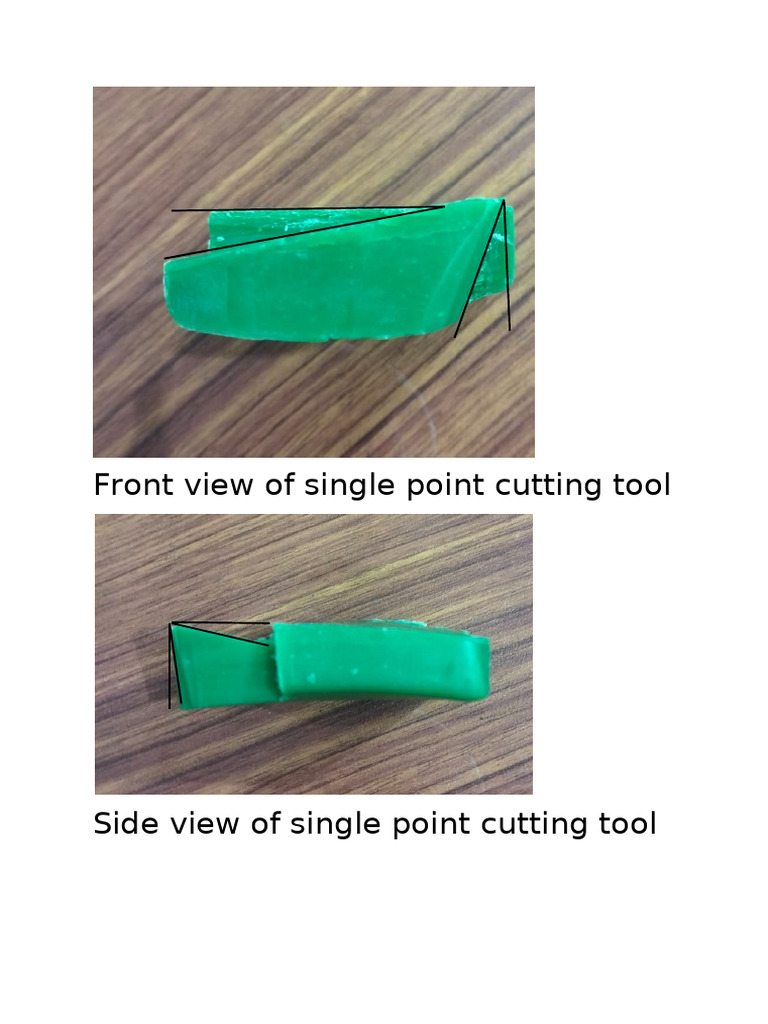 Front View of Single Point Cutting Tool | PDF