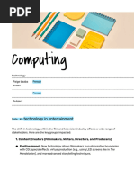 Importance of ICT in Entertainment Industry | PDF | Educational ...