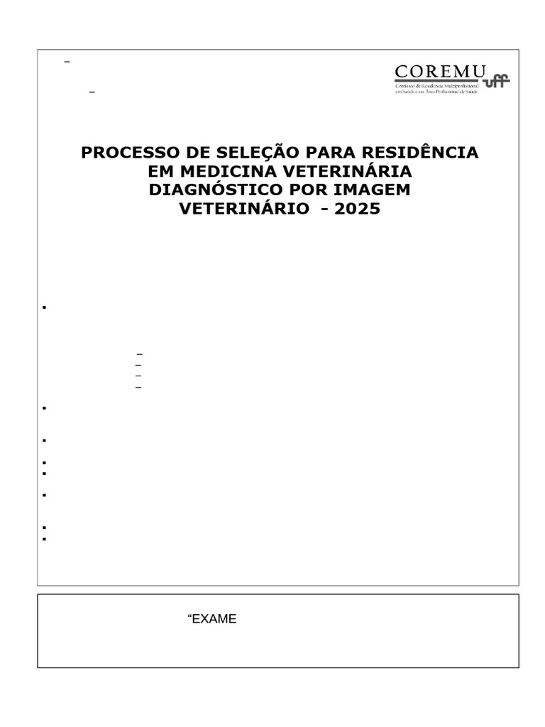 Prova Residência Imagem 2025 - UFF | PDF | Imagem de ressonância magnética | Câncer