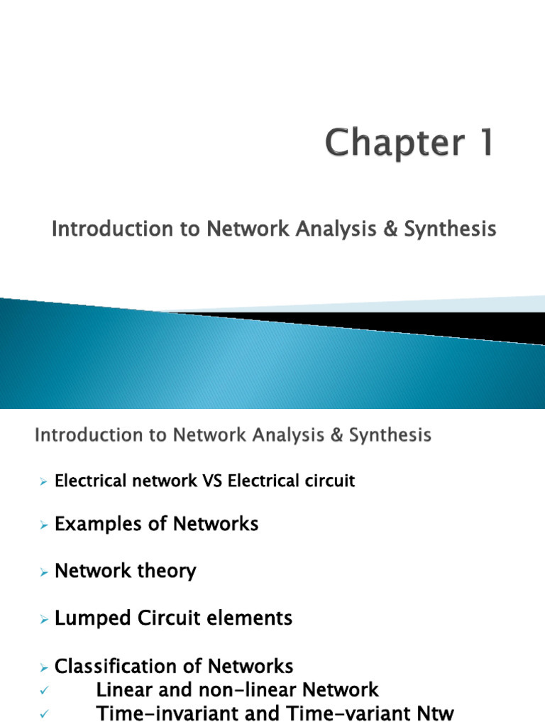 Chapter One Introduction NTW | PDF | Electrical Network | Passivity (Engineering)