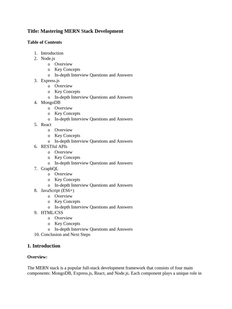 MERN Stack | PDF | Mongo Db | Java Script